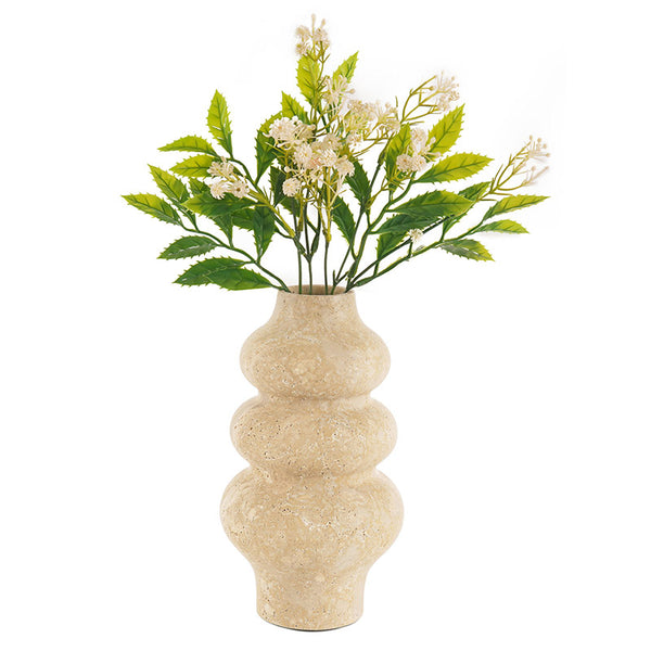Travertine Marble Flower Vase | Modern Stone Vase for Home ...